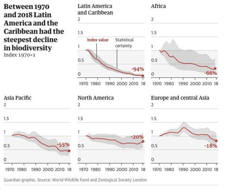 Biodiversity Decline In Latin America And The Caribbean 1970 2018