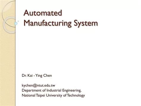 Ppt Automated Manufacturing System Powerpoint Presentation Free Download Id4519403