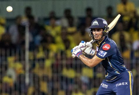 Chennai Gujrat Titans Shubman Gill Bats During The Match