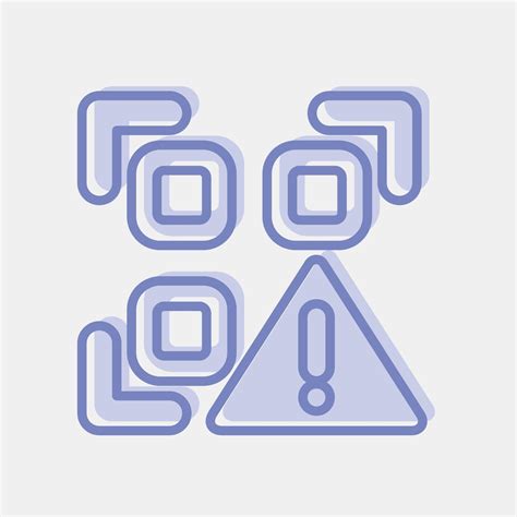 Icon Qr Code Warning Barcode And Qr Code Elements Icons In Two Tone Style Good For Prints