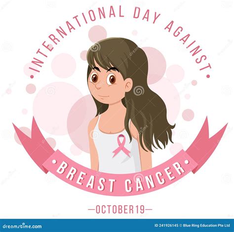 International Day Against Breast Cancer Banner Stock Vector