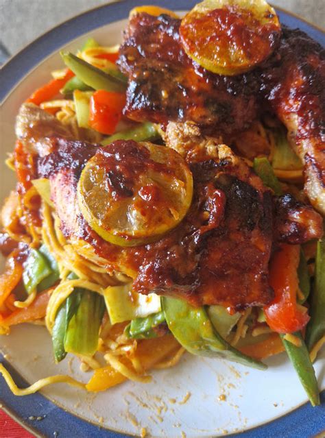 Sticky Chilli Chicken With Noodles Recipe Image By Joylynn Pinch Of Nom