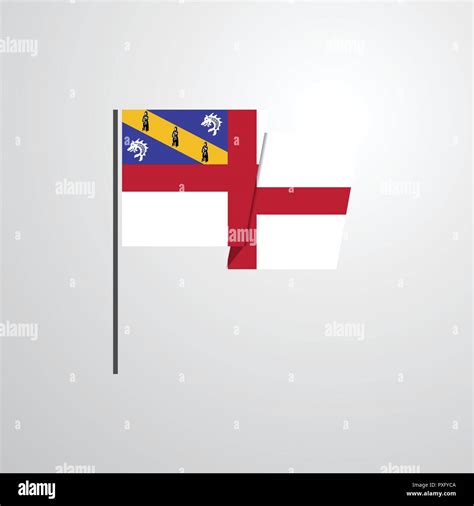 Herm Waving Flag Design Vector Stock Vector Image And Art Alamy