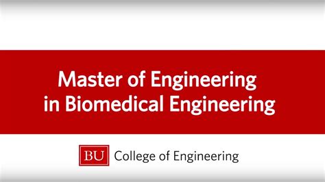Bu Eng Master Of Engineering In Biomedical Engineering Youtube