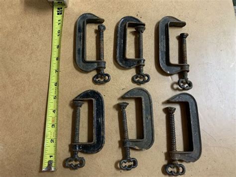 Vintage E C Stearns Co C Clamp Lot 6 Clamps Antique Price Guide