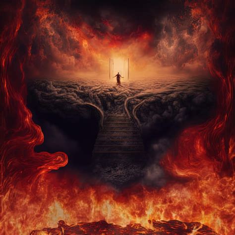 Las Almas De La Metáfora Del Infierno Del Infierno Que Entran Al