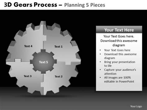 PowerPoint Layouts Chart Gears Process Ppt Backgrounds