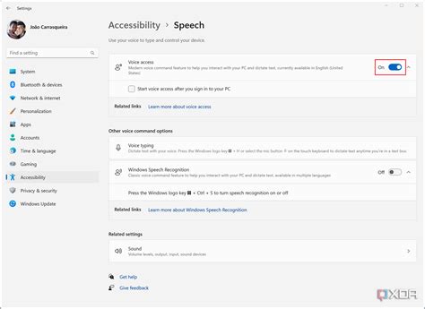 how to set up voice access on windows 11