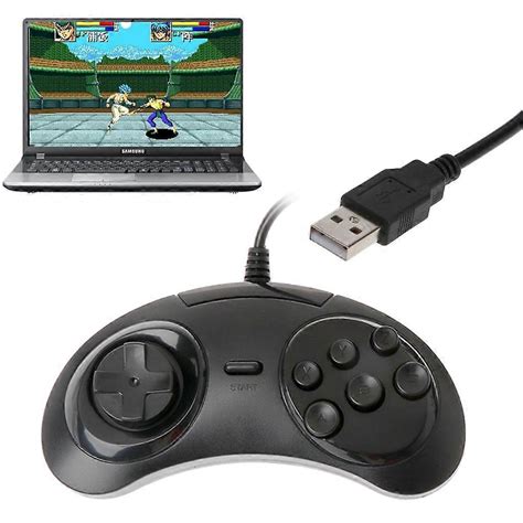 Wired Usb Classic Gamepad 6 Buttons Game Controller Joypad Handle For