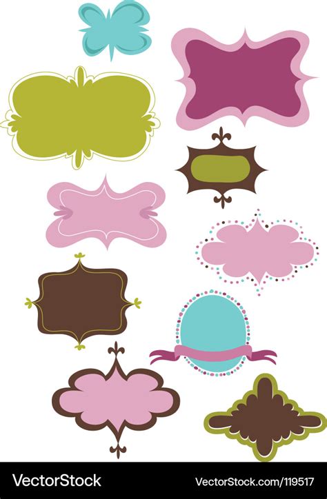 Retro Frames Royalty Free Vector Image VectorStock