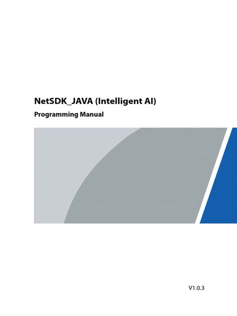 Netsdk Java Programming Manual Intelligent Ai Pdf Login