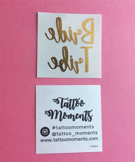 Bride Tribe Gold Temporary Tattoo Golden Sparkly Etsy