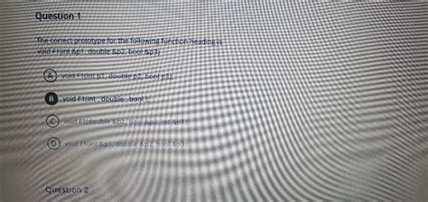 Answered The Correct Prototype For The Following Bartleby