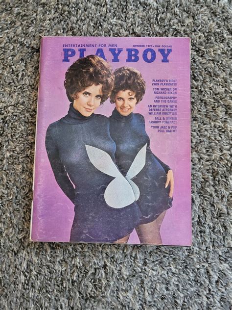 Vintage October 1970 Playboy Magazine With Centerfold Intact 4828706795