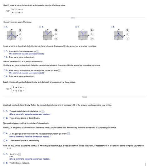 Solved Graph F Locate All Points Of Discontinuity And Chegg