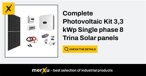 Huawei Complete Photovoltaic Kit 3 3 KWp Single Phase 8 Trina Solar