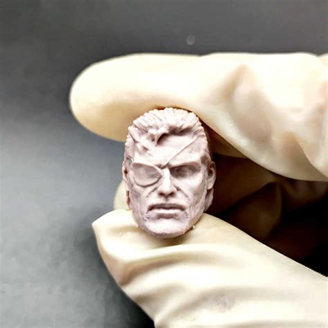 Blank Scale Naked Snake Head Sculpt Unpainted Fit Ml Shf Mafex