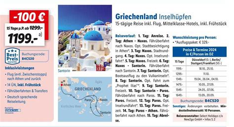 Griechenland Inselhüpfen Angebot bei Lidl Reisen 1Prospekte de