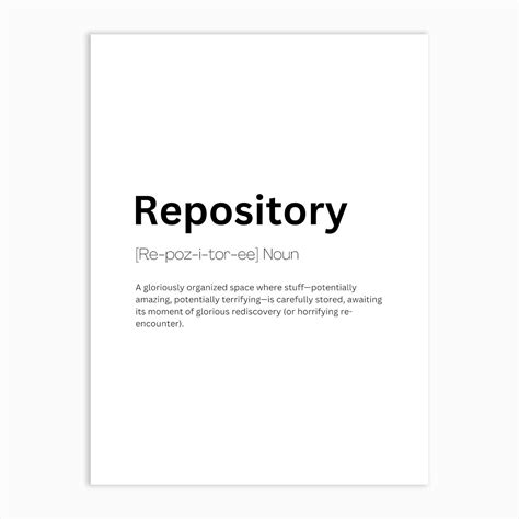 Repository Definition Meaning Art Print By Kaigozen Fy