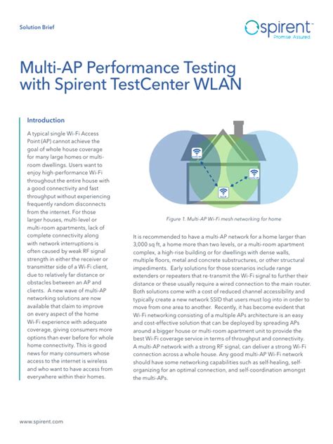 Spirent Wifi6 1multi Ap Performance Testing En Pdf Ieee 80211 Wi Fi
