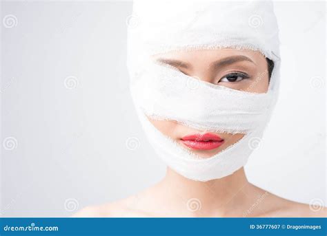 Cara Enfaixada Imagem De Stock Imagem De Cara Terapia