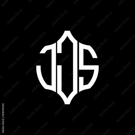 Jjs Letter Logo Jjs Best Black Background Vector Image Jjs Monogram