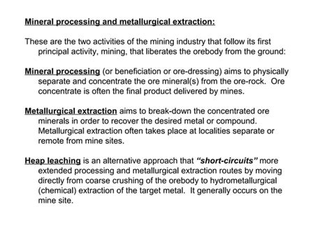 Topic 3 Ore Processing And Metal Recovery Ppt Chemistry Science