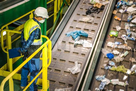 Waste Sorting Facility Management Control Stock Image Colourbox