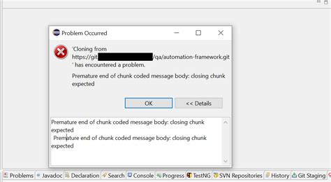 Github I Am Facing Issue On Cloining Git Repo Premature End Of Chunk Coded Message Body