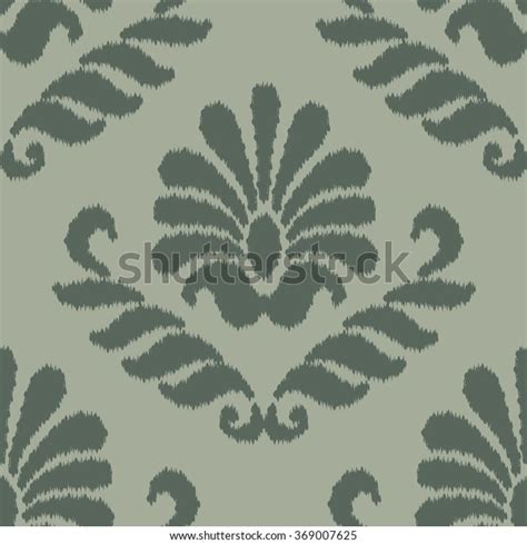 Palm Leaf Flower Damask Pattern Seamless Stock Vector Royalty Free
