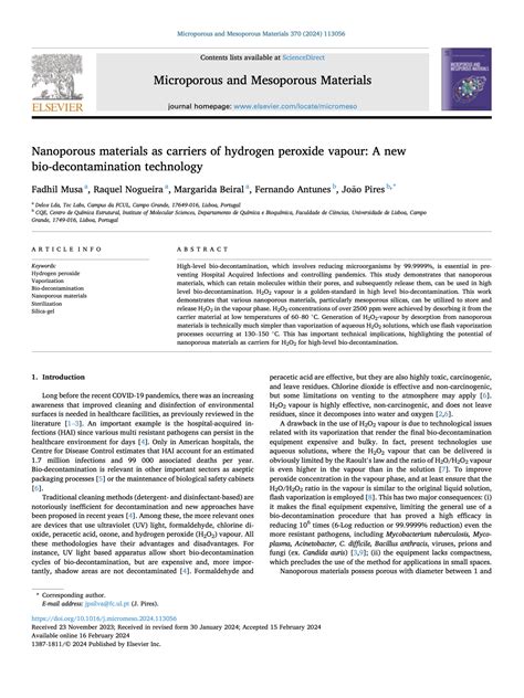 Microporous And Mesoporous Materials Delox