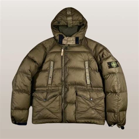 Stone Island Mens Khaki Jacket Stone Island Aw07 Depop