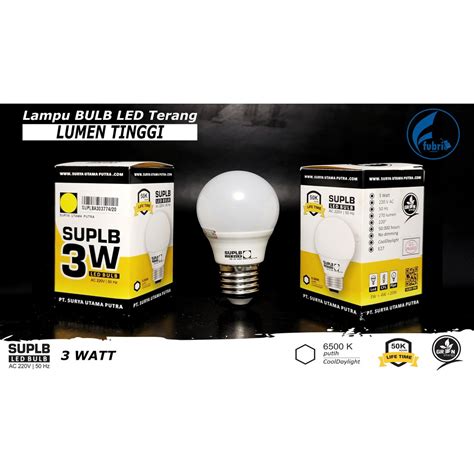 Lampu Bulb Led 3 Watt Lumen Tinggi Shopee Indonesia