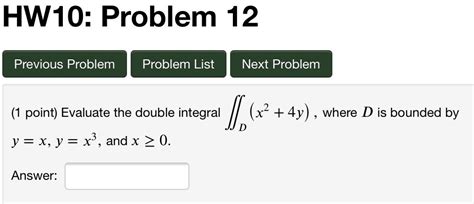 Solved Hw10 Problem 12 Previous Problem Problem List Next