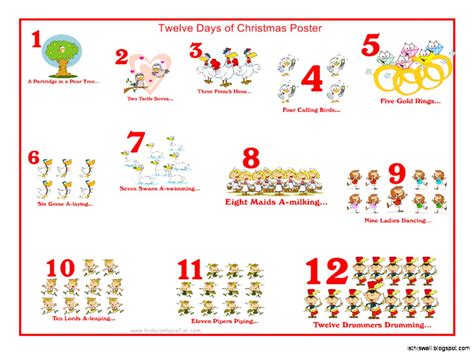 The 12 Days Of Christmas Lyrics Printable Web The 12 Days Of Christmas