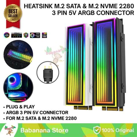 Promo Heatsink Argb 3 Pin 5v For M 2 Nvme M 2 Sata Ssd 2280 Cooler Pendingin Diskon 23 Di