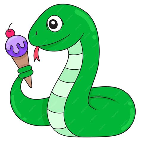Premium Vector Green Python Holding Ice Cream Cone Doodle Icon Image Kawaii Premium Vector Green Python Holding Ice Cream Cone Doodle Icon Image Kawaii