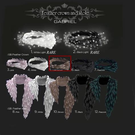Second Life Marketplace 10gbfeather Crown Light Brown