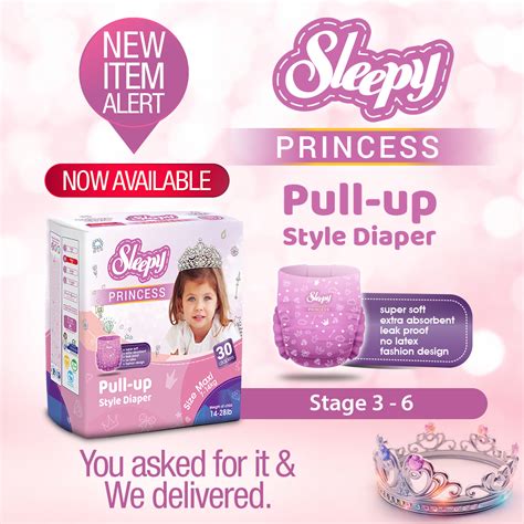 Sleepy 👑 Introducing The Sleepy Princess Pull Up Style Diaper 👑