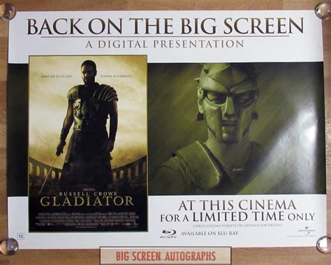 Gladiator Quad Poster Big Screen Autographs