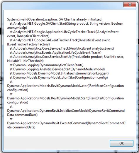 Error Report Issue DynamoDS Dynamo GitHub
