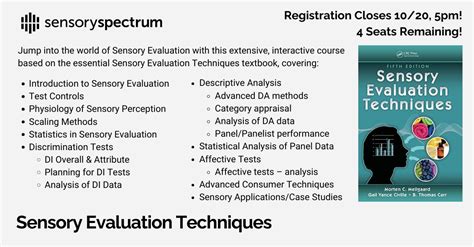 Sensory Spectrum On Linkedin Sensory Evaluation Techniques