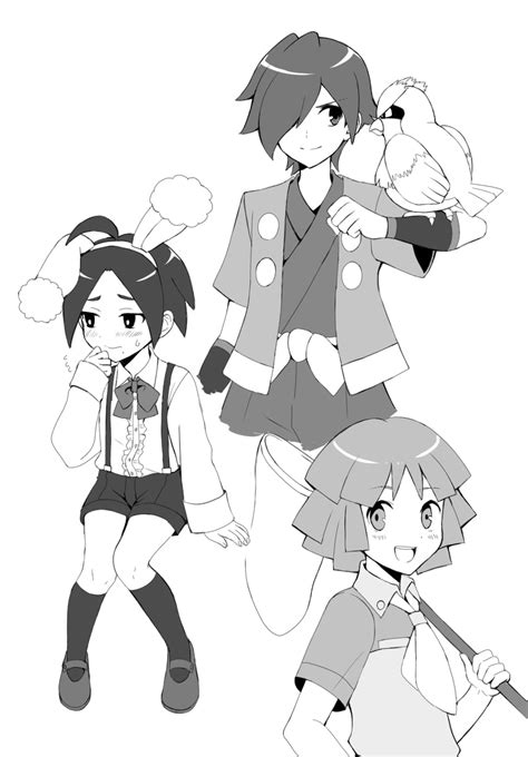 Allister Pidgey Falkner And Bugsy Pokemon And 2 More Drawn By