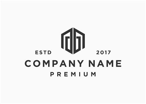 Premium Vector Letter Gg Hexagon Logo Design Vector Illustration Template