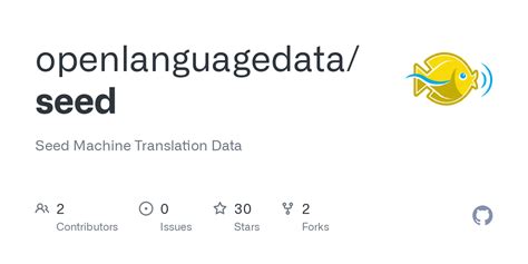 GitHub Openlanguagedata Seed Seed Machine Translation Data
