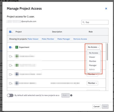 Set Project Level User Permissions In Amplitude Experiment Amplitude Experiment