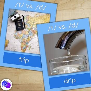 T D Minimal Pairs FLASHCARDS For Adult ESL Pronunciation By Rike Neville