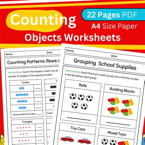 Counting Objects 1 10 Worksheets Inspire Uplift