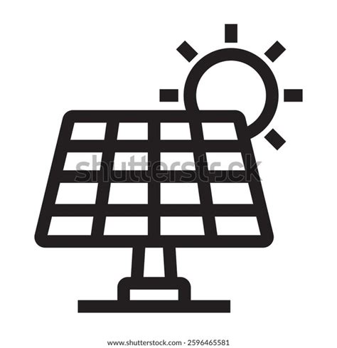 Solar Panel Icon Renewable Energy Sustainable Stock Vector Royalty Free 2596465581 Shutterstock