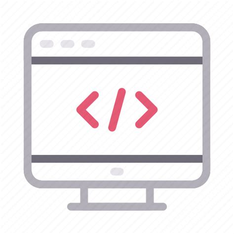 Coding Internet Programming Screen Webpage Icon Download On Iconfinder